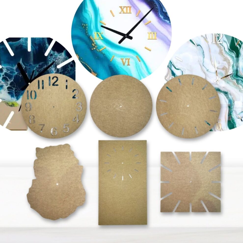 Bases de madera para crear relojes de pared - Resinpro